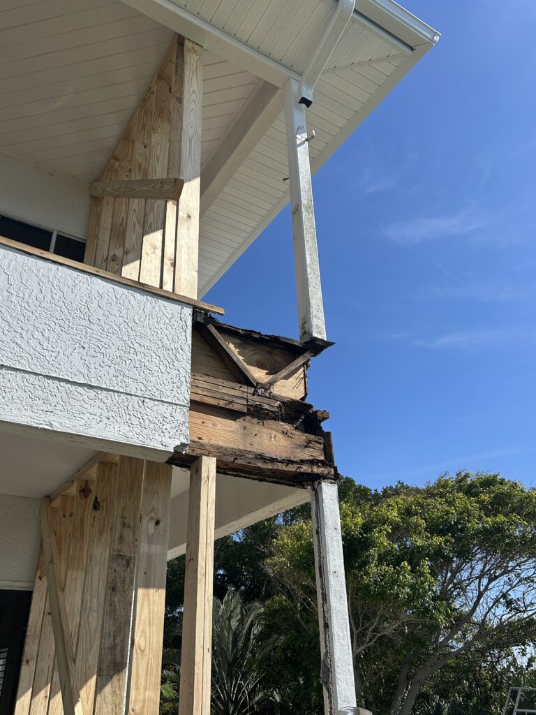 Replacing A Bad Rotten Balcony in Melbourne Beach, Florida